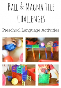 Language Activities for Preschoolers: Ball and Tile Play