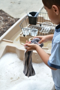 Alphabet Activities: Washing Letter Dishes